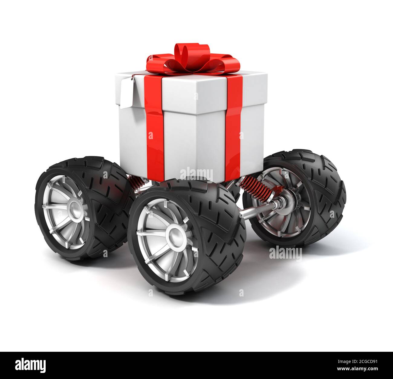 Rendering big red gift box hi-res stock photography and images - Alamy