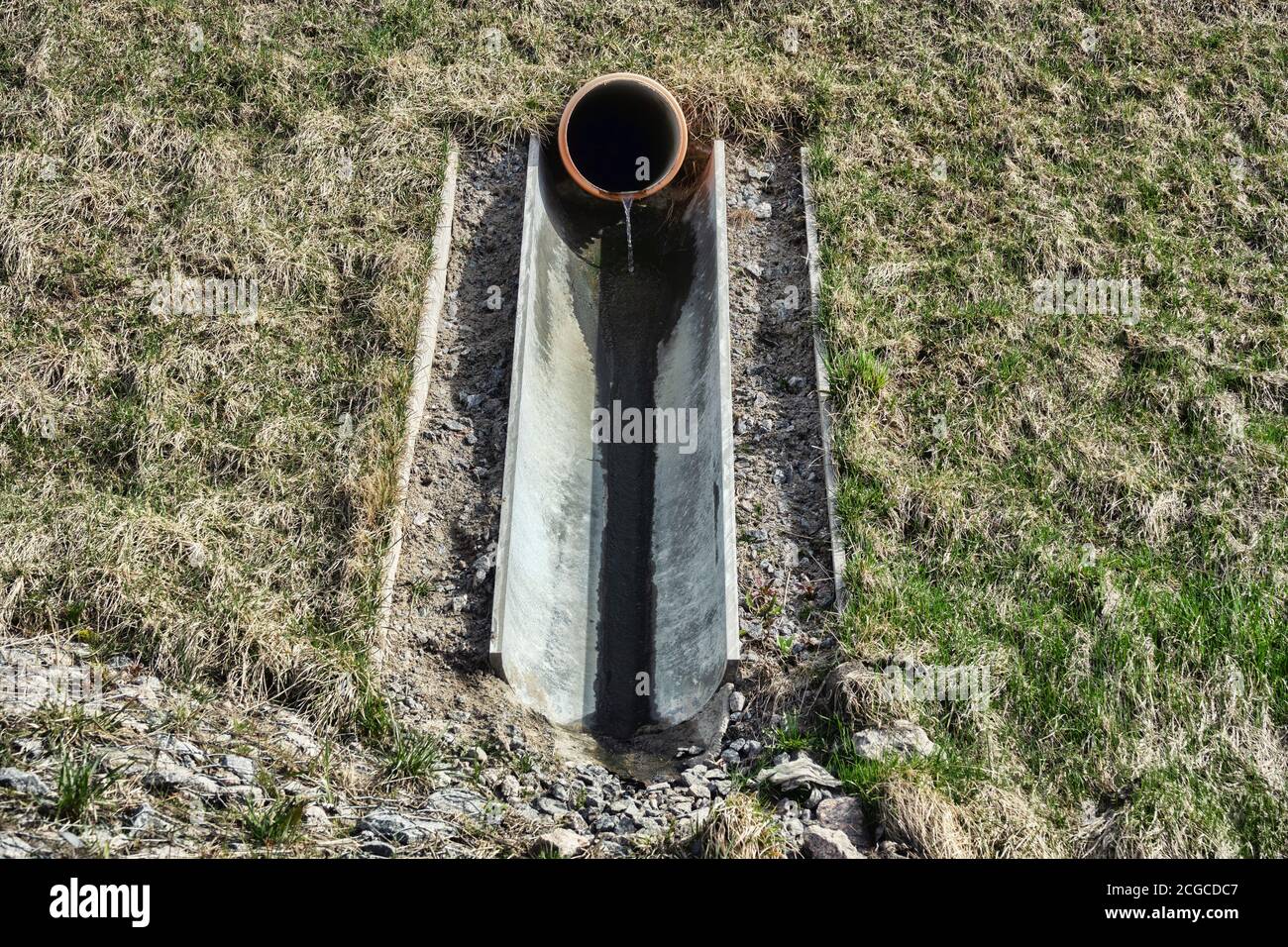 Drainage system under road to remove moisture. Road construction of ...