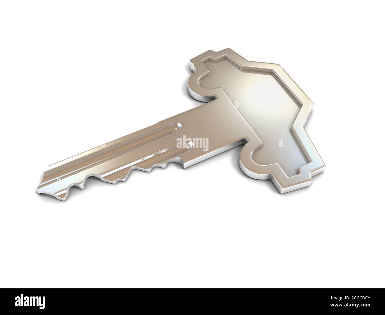 car shape key 3d rendering Stock Photo - Alamy