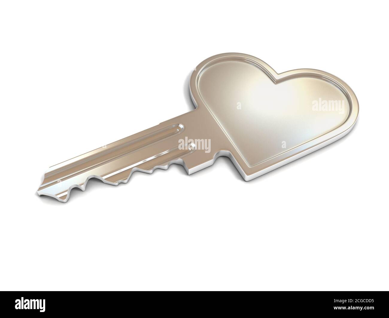 heart shaped key 3d rendering Stock Photo - Alamy