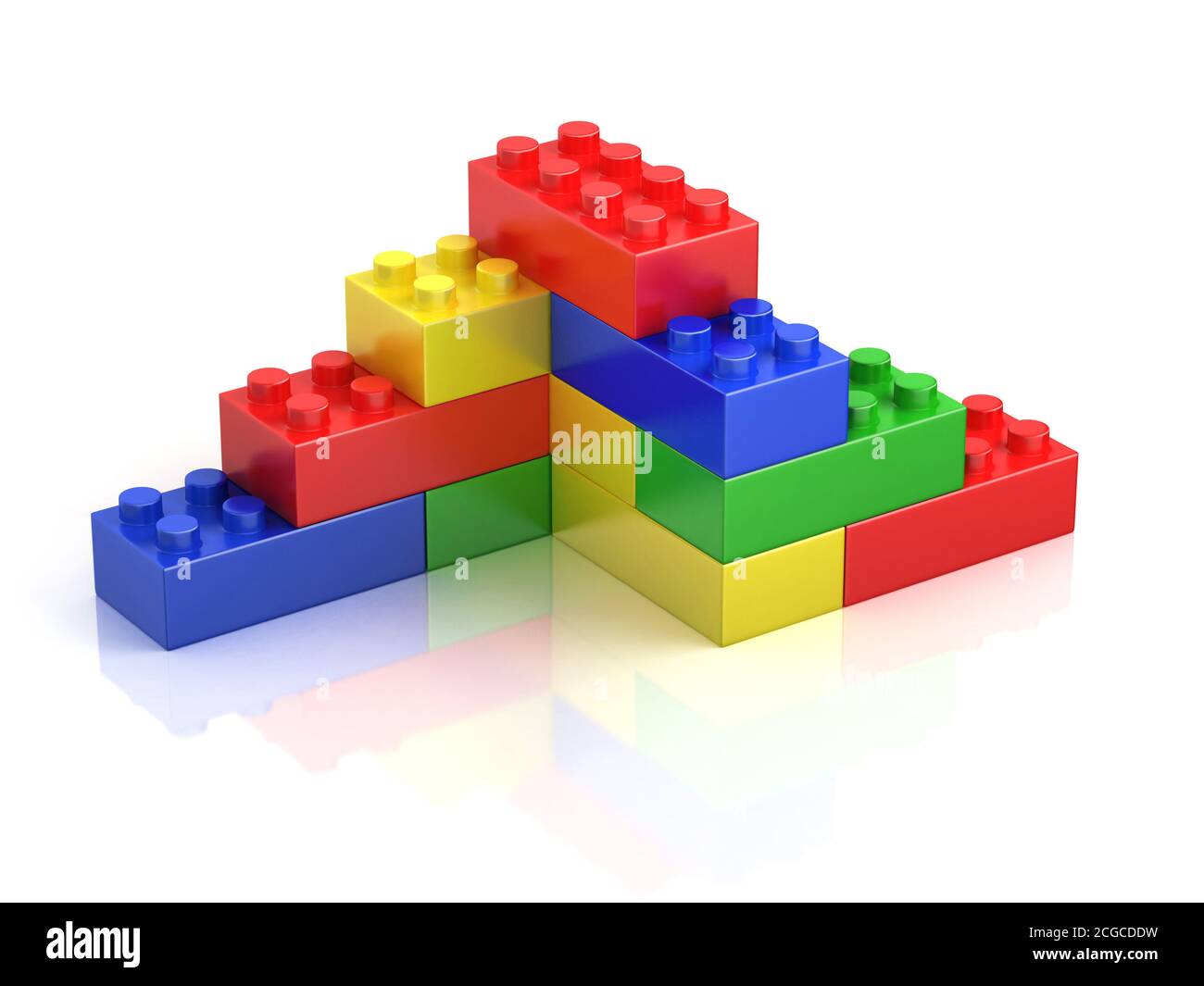colorful building blocks isolated on white Stock Photo - Alamy