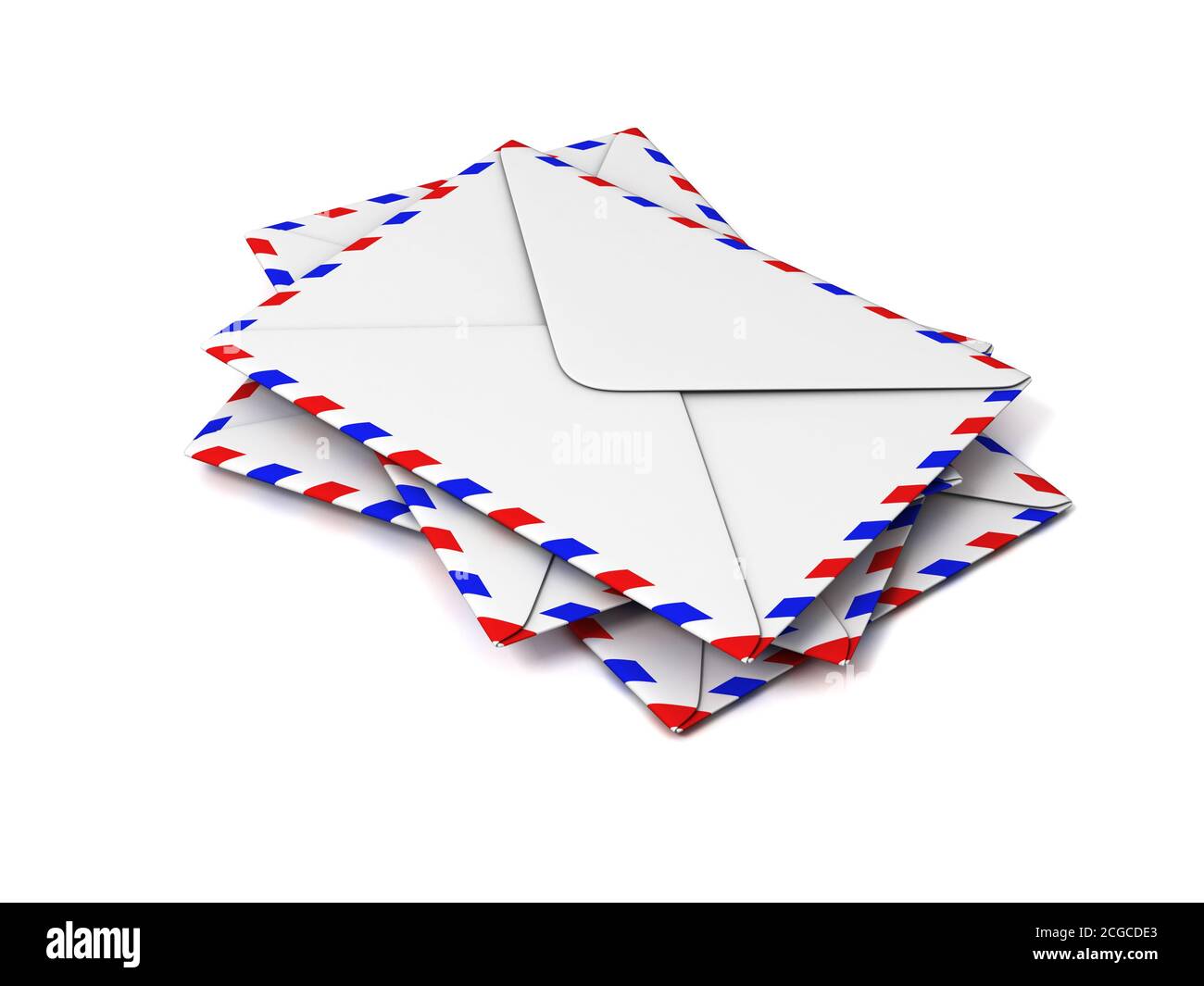 stack of envelopes isolated on white background Stock Photo - Alamy