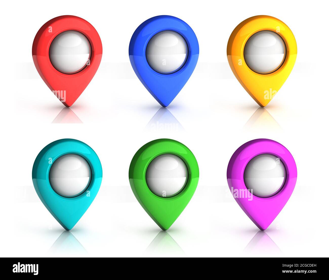map pointers set 1 3d rendering Stock Photo - Alamy
