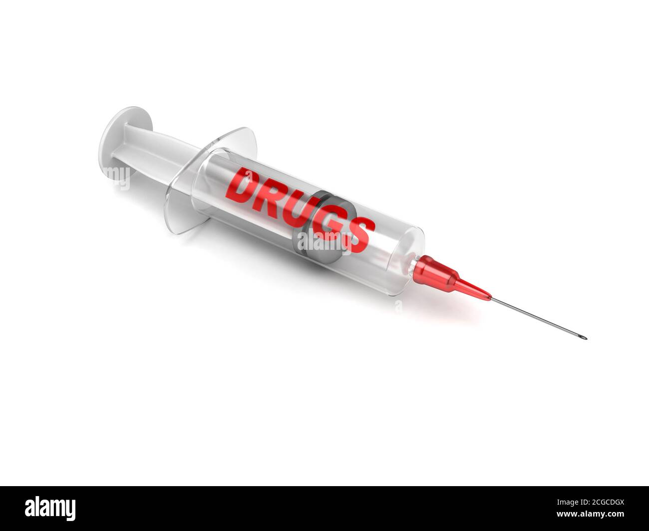 syringe drugs addiction 3d concept Stock Photo - Alamy