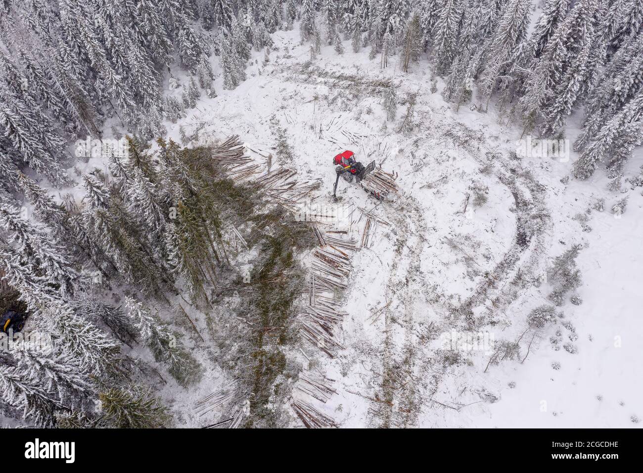 Logging from the drone hi-res stock photography and images - Alamy