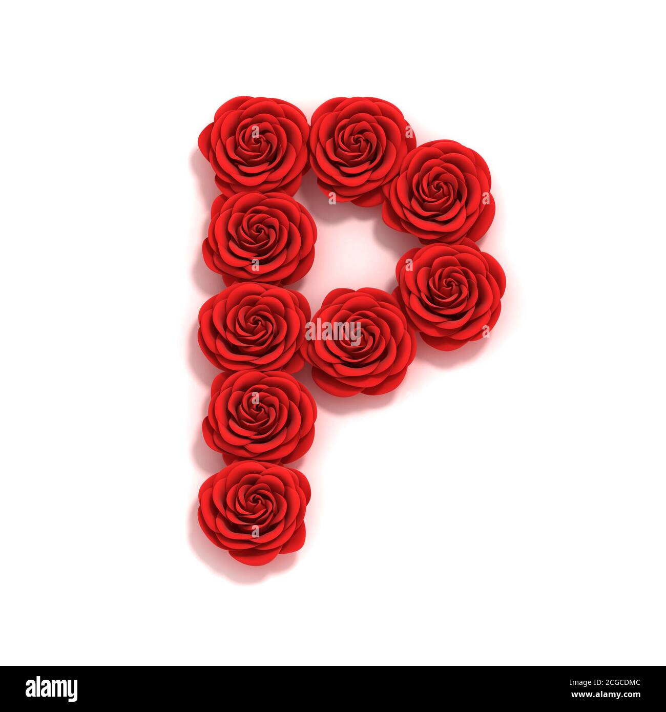 Floral font letter p hi-res stock photography and images - Alamy