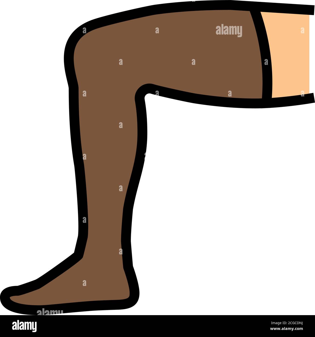 over knee sock color icon vector isolated illustration Stock Vector ...