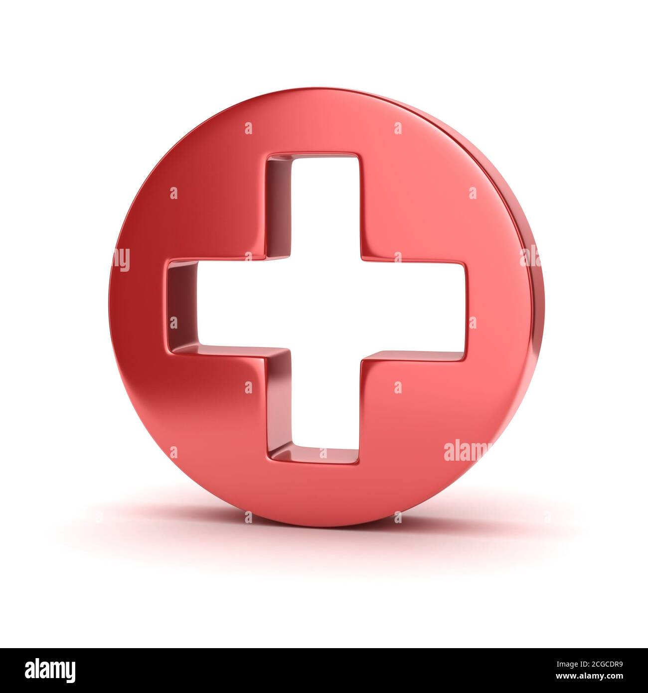 first aid red cross 3d icon Stock Photo - Alamy