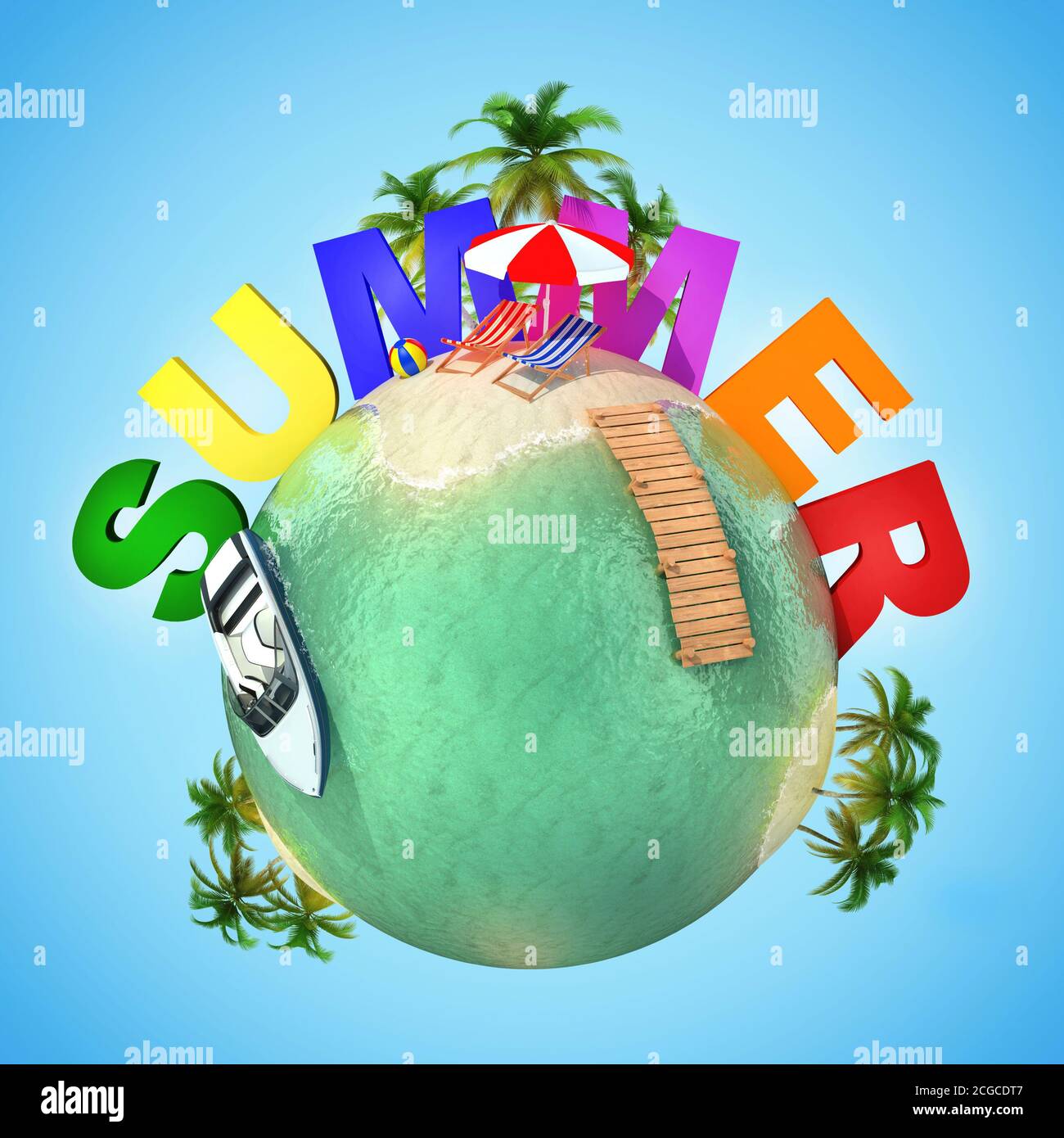 summer mini planet - tropical scene Stock Photo - Alamy