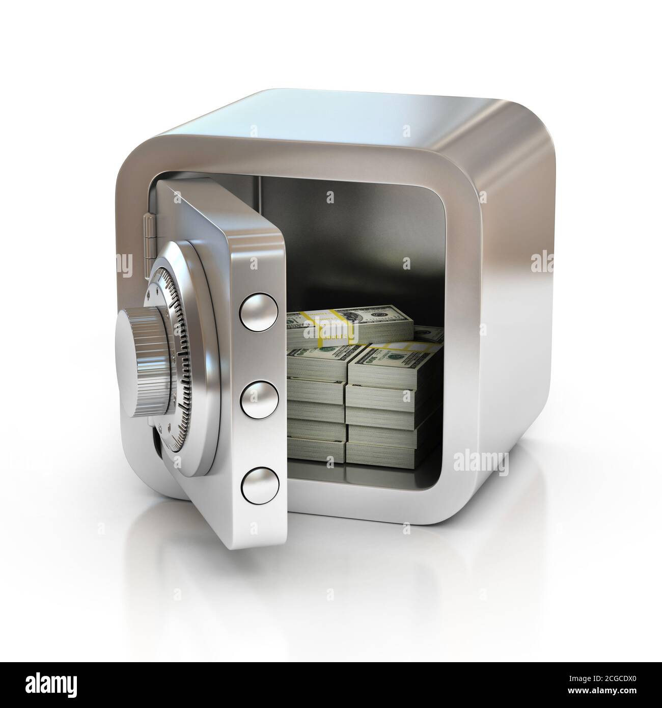 open safe full of money Stock Photo - Alamy