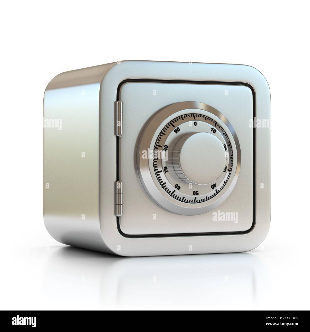 mini safe on white background 3d rendering Stock Photo - Alamy