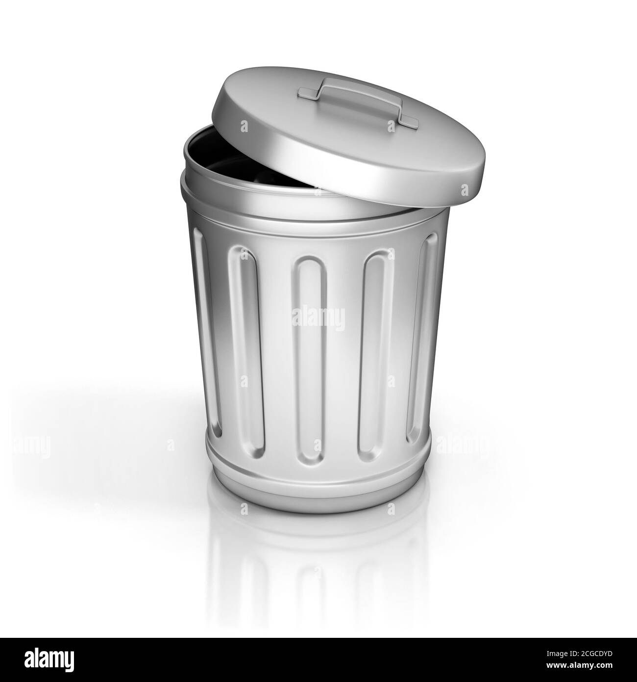 trash can isolated on white background Stock Photo - Alamy