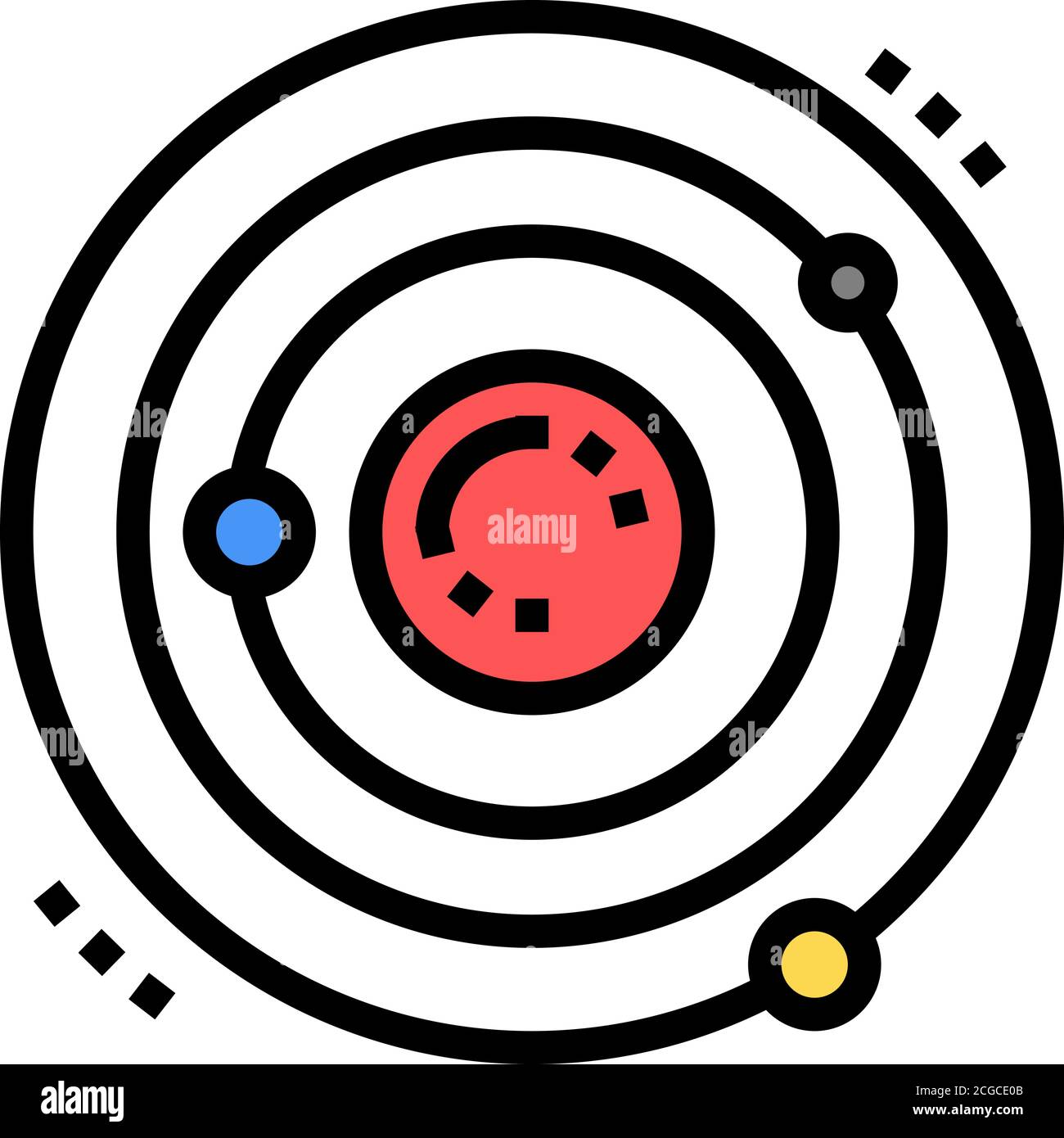 atom core color icon vector isolated illustration Stock Vector Image & Art - Alamy