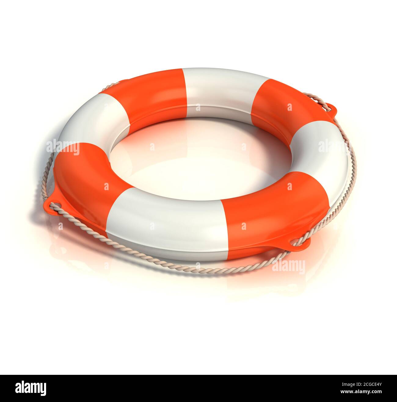 lifebuoy isolated on white background Stock Photo - Alamy