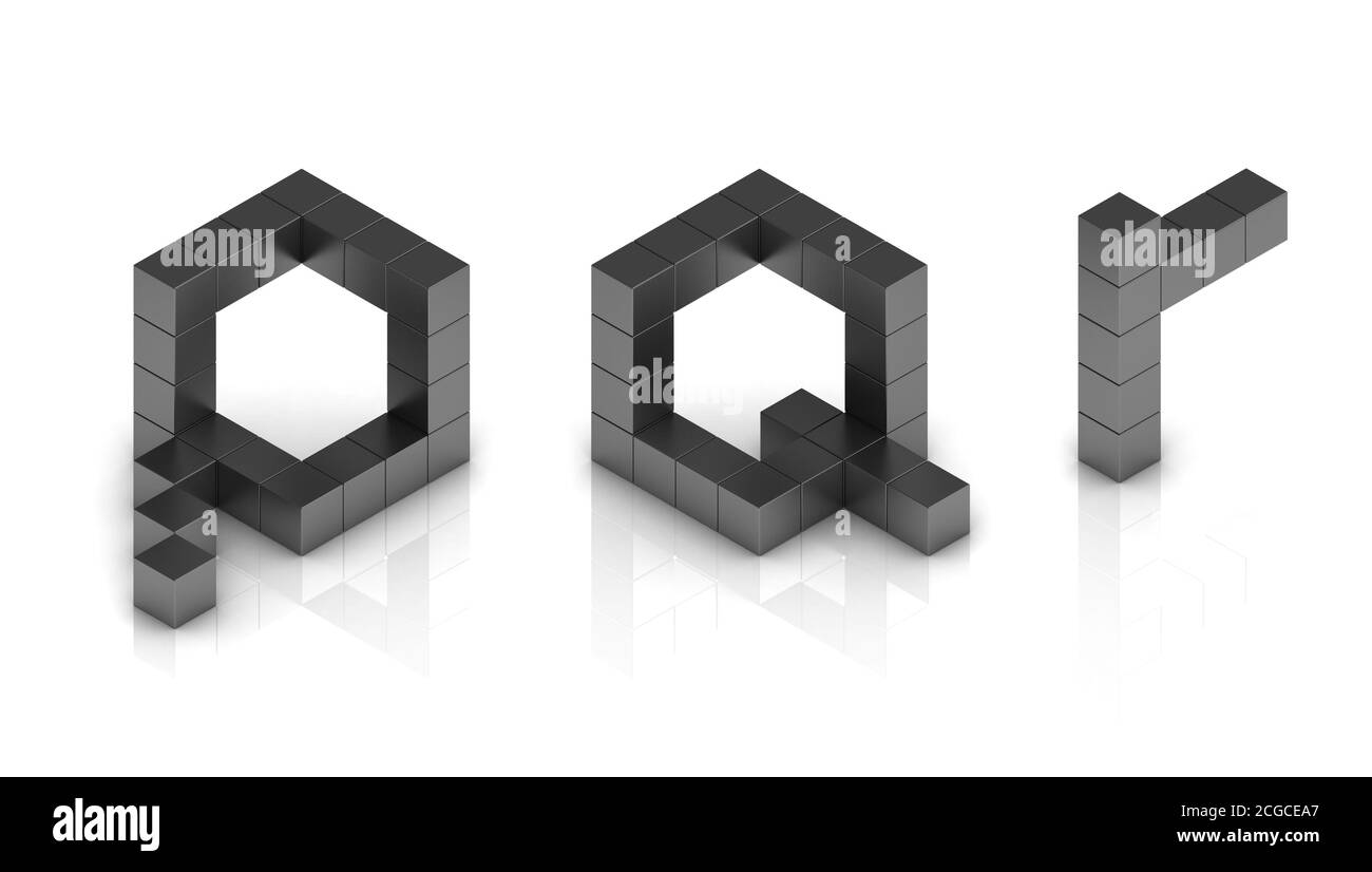 3d cube alphabet letters Black and White Stock Photos & Images - Alamy