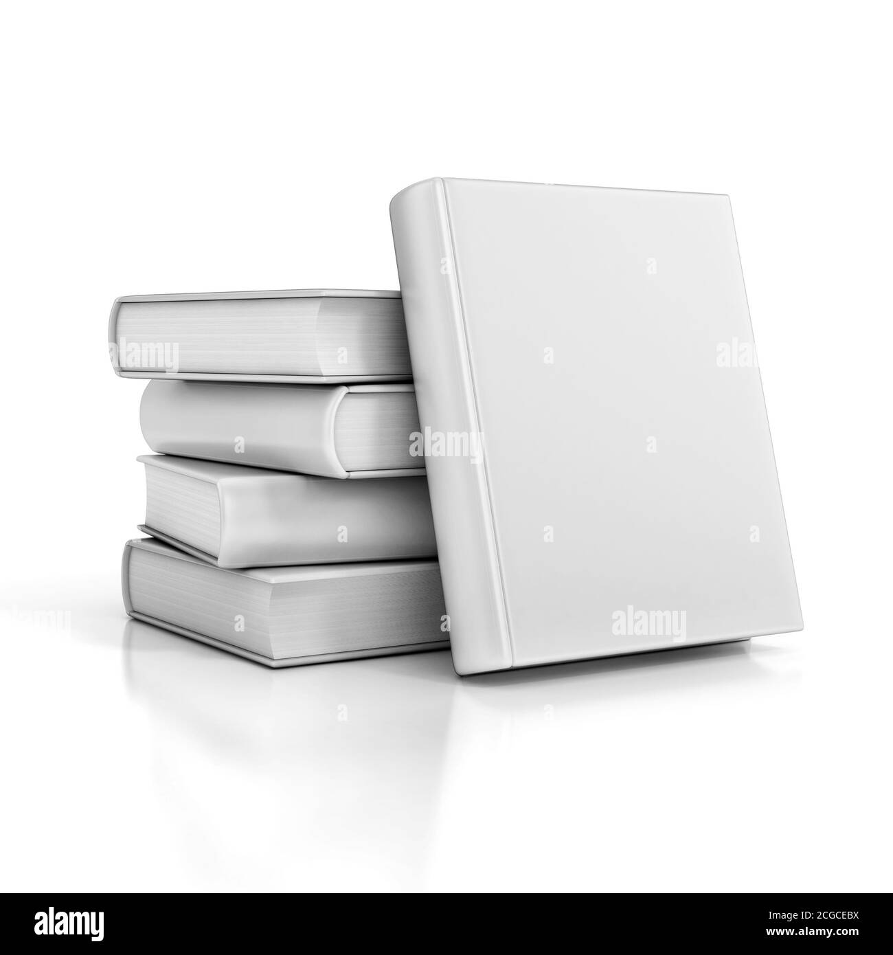 books with blank covers 3d rendering Stock Photo - Alamy