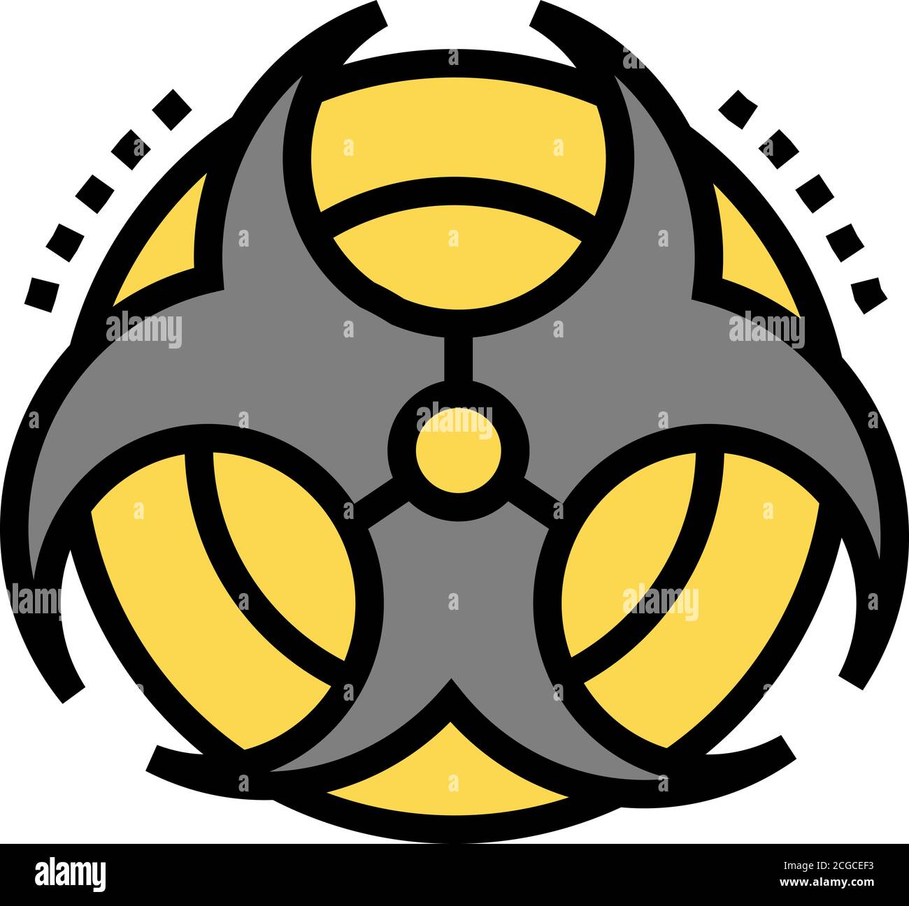 dangerous chemical waste mark color icon vector isolated illustration ...