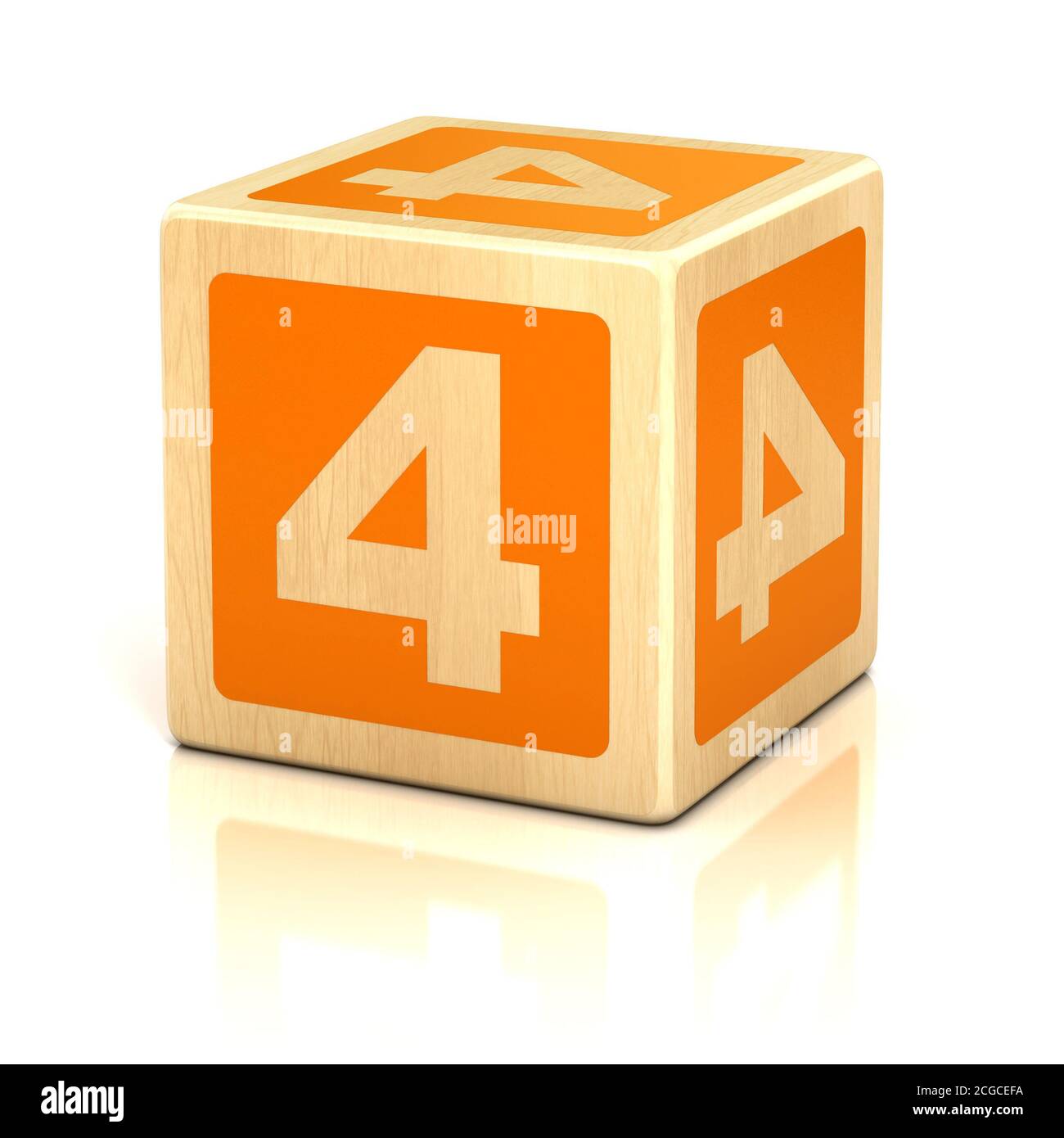 alphabet cubes 3d font number 4 Stock Photo - Alamy