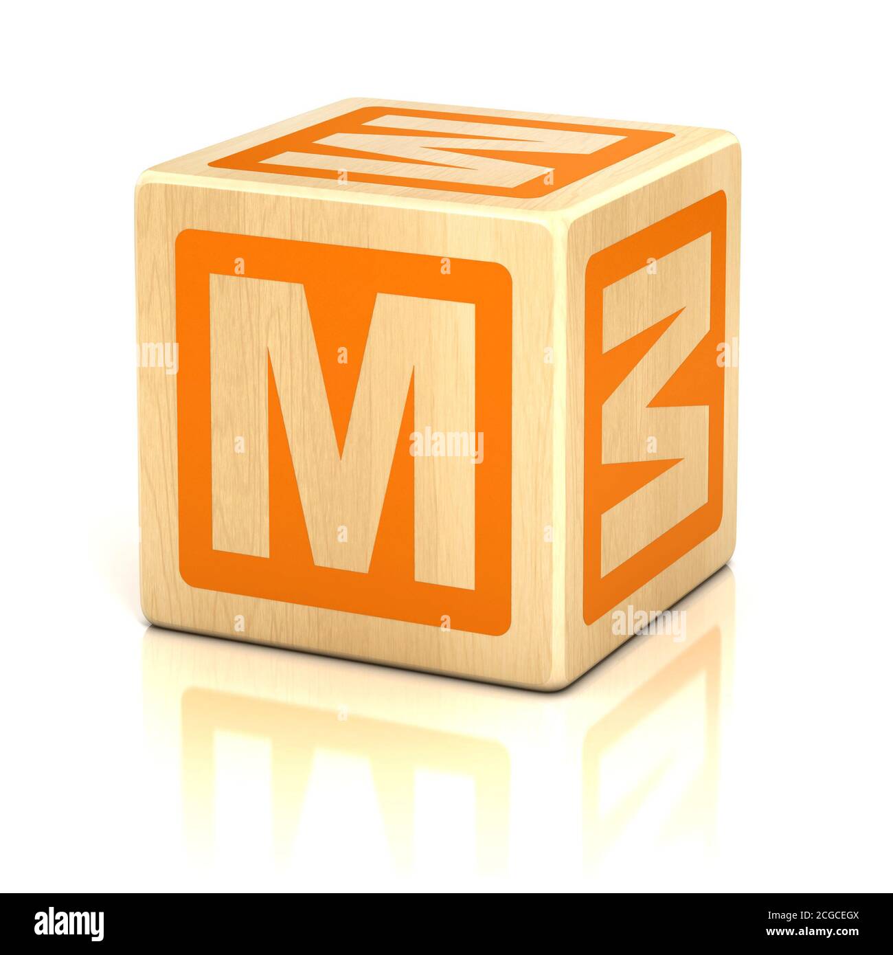 alphabet cubes 3d font letter M Stock Photo - Alamy