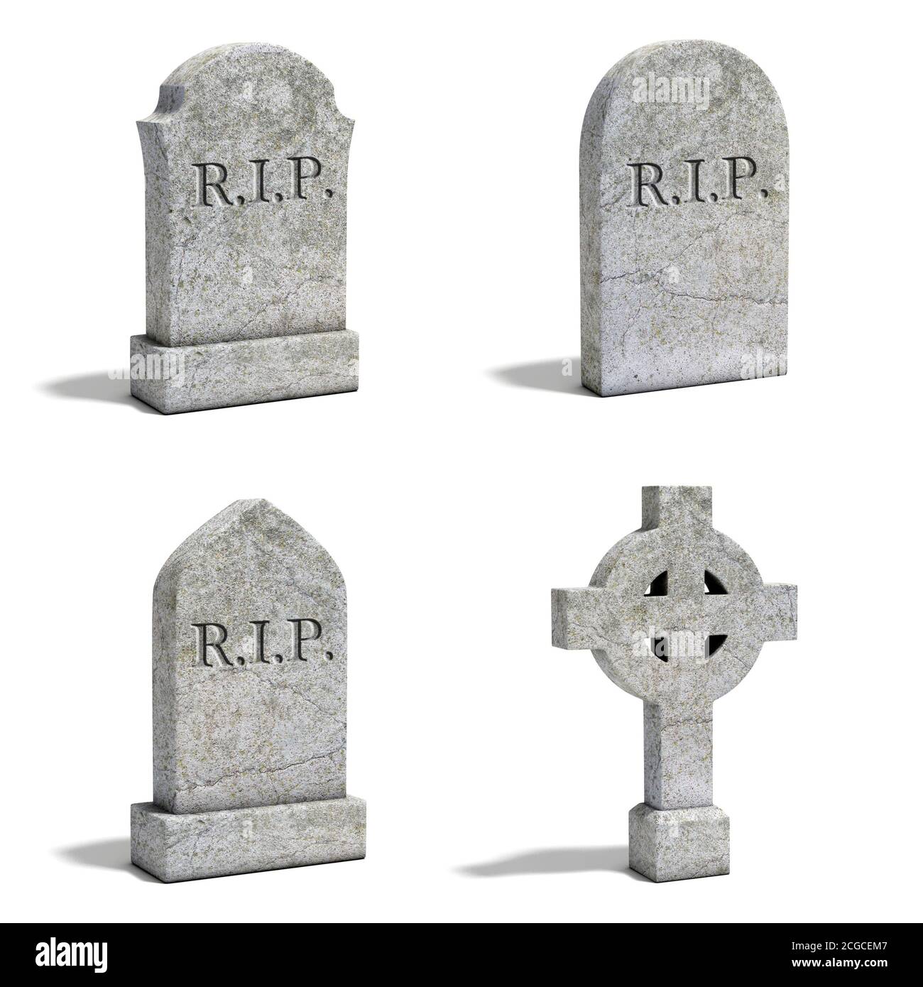 Weathered grave 3d hi-res stock photography and images - Alamy