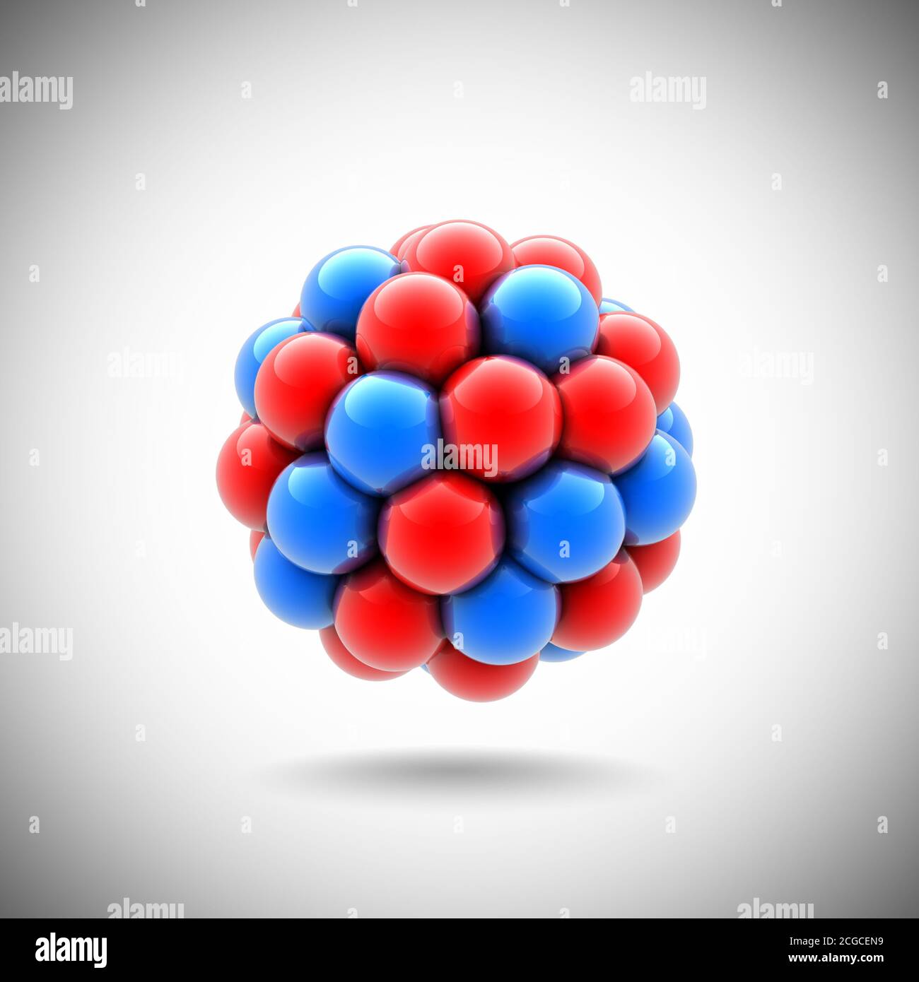 atomic nucleuson white background Stock Photo - Alamy