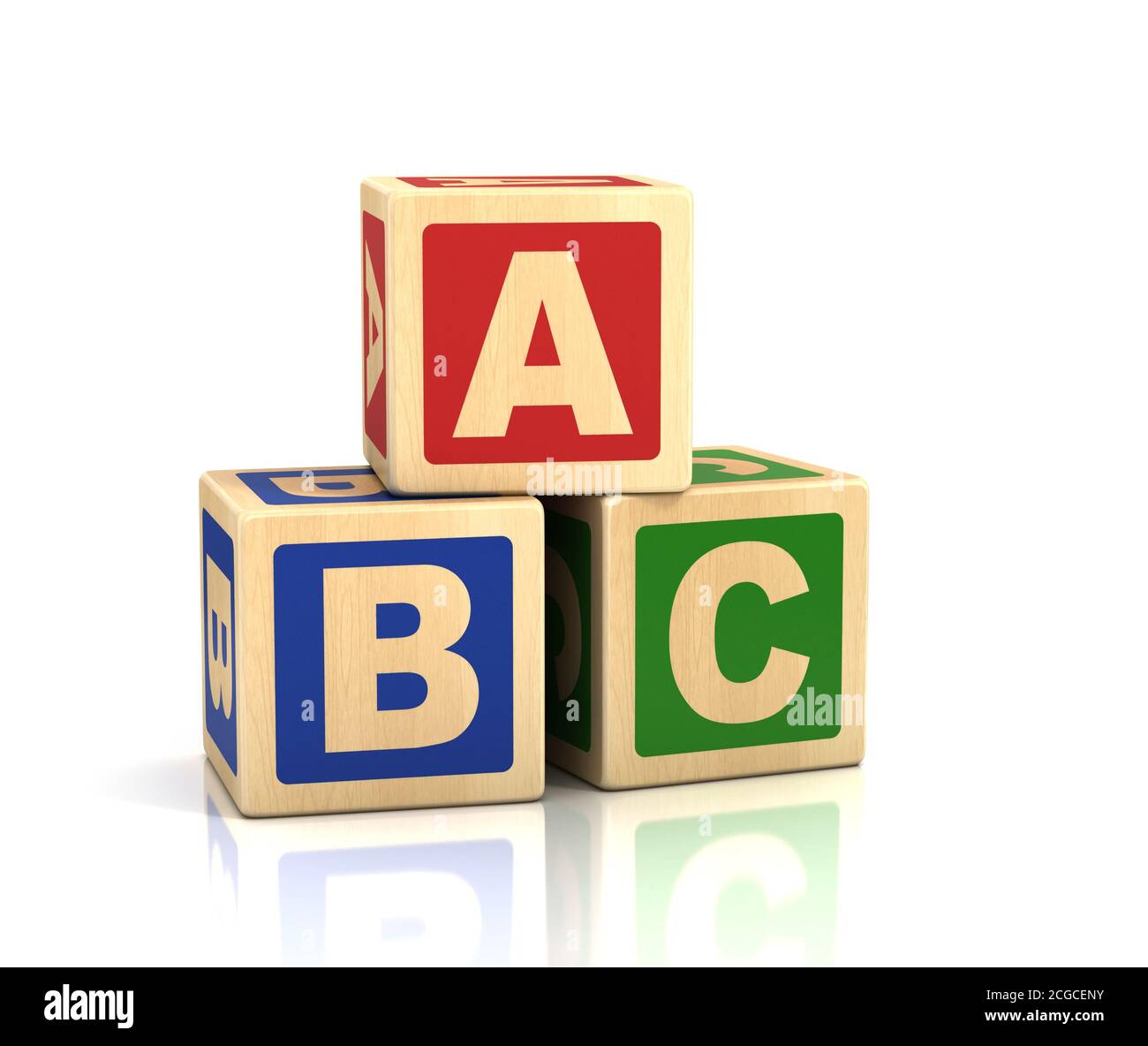 alphabet concept - ABC cubes on a white background Stock Photo - Alamy