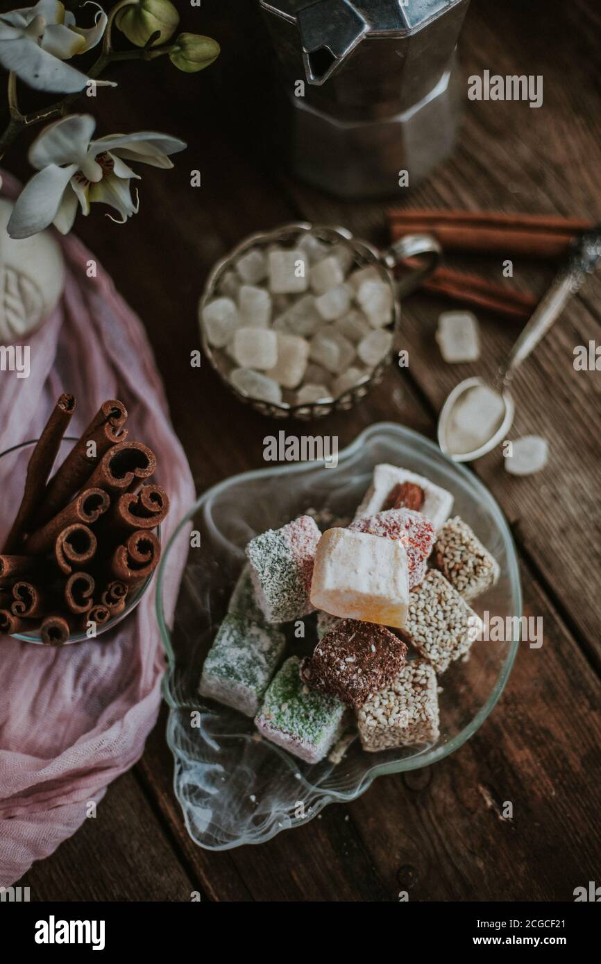 Turkish Delight - a gelatinous sweet confection traditionally made of ...