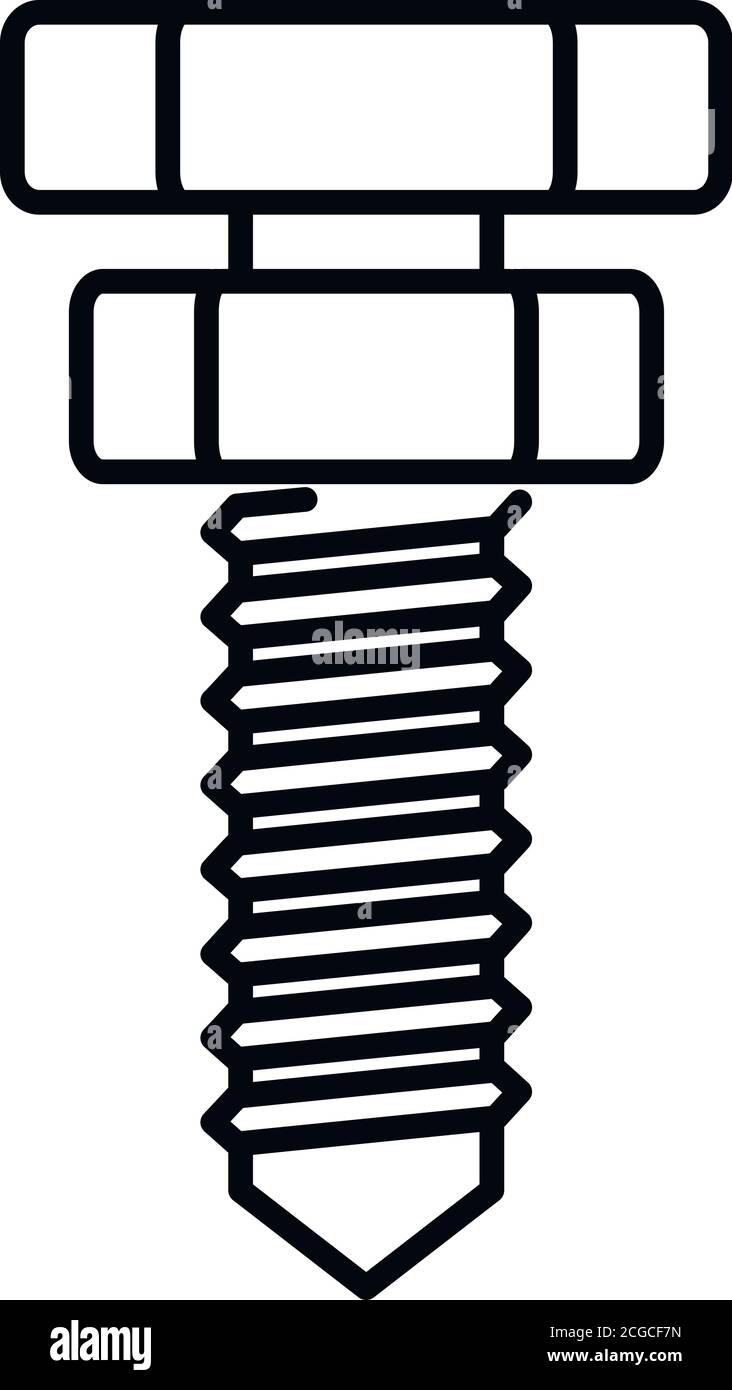 Aircraft repair screw icon. Outline aircraft repair screw vector icon ...