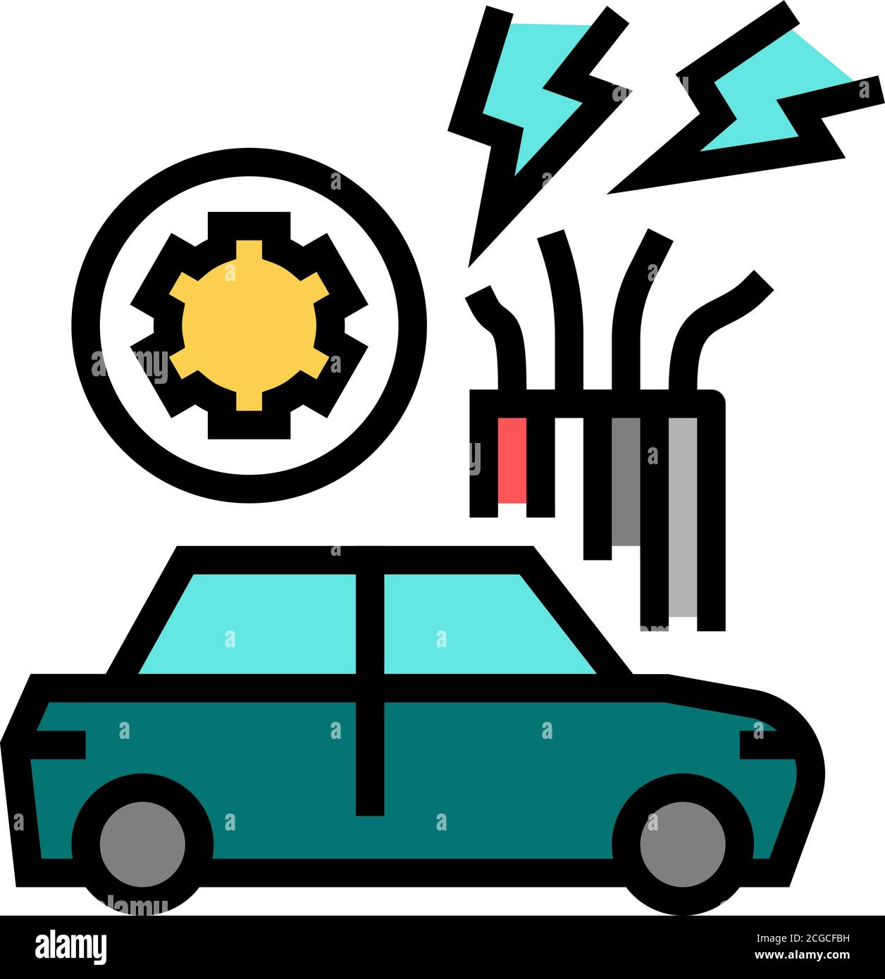 electrical equipment repair color icon vector isolated illustration ...