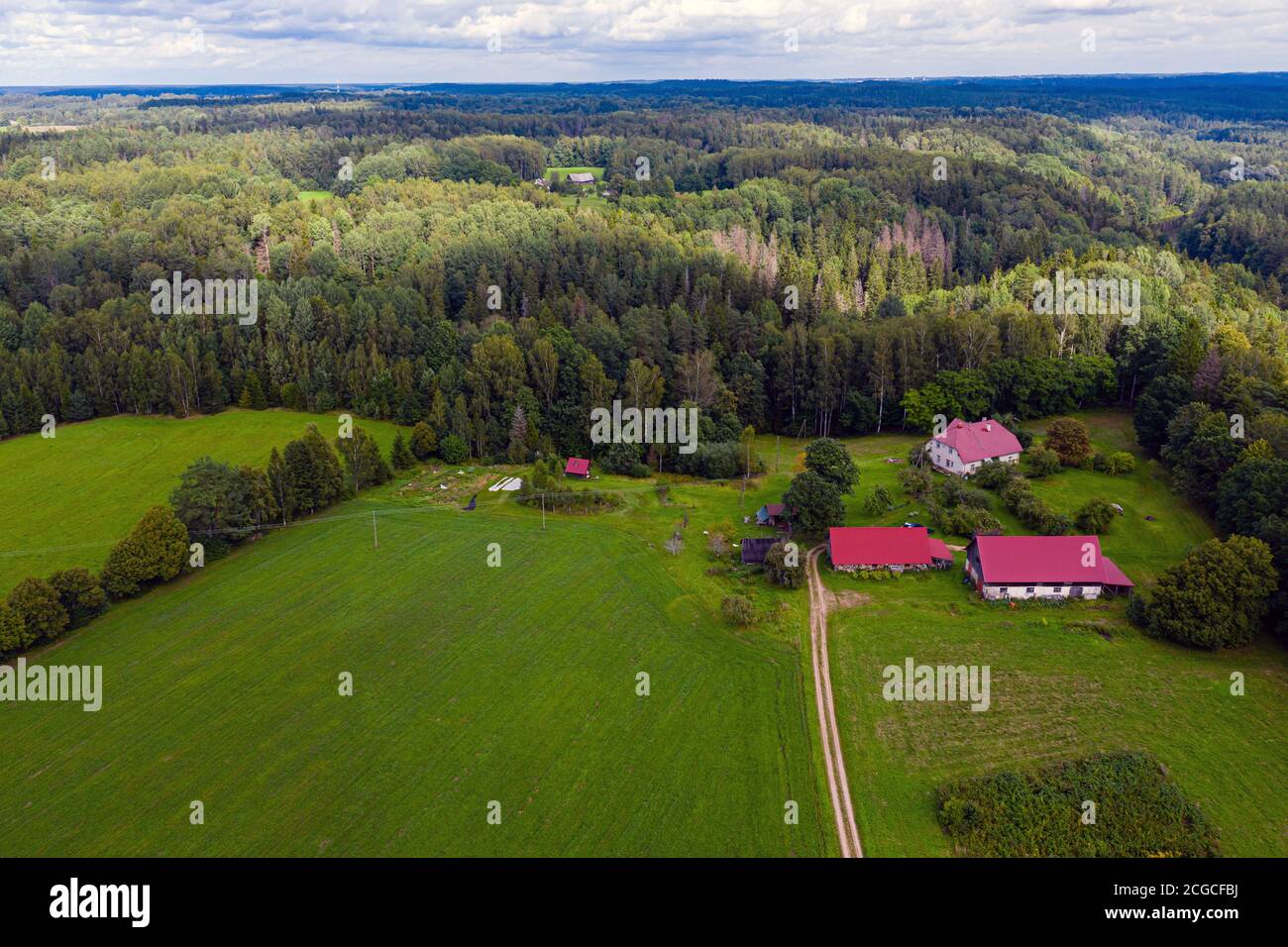 Aerial gauja national park territory hi-res stock photography and ...