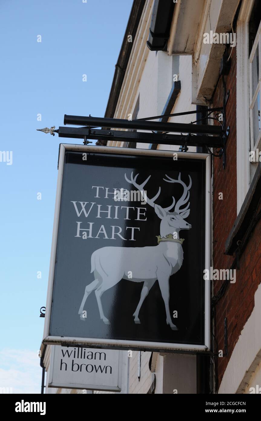 White hart sign hi-res stock photography and images - Alamy