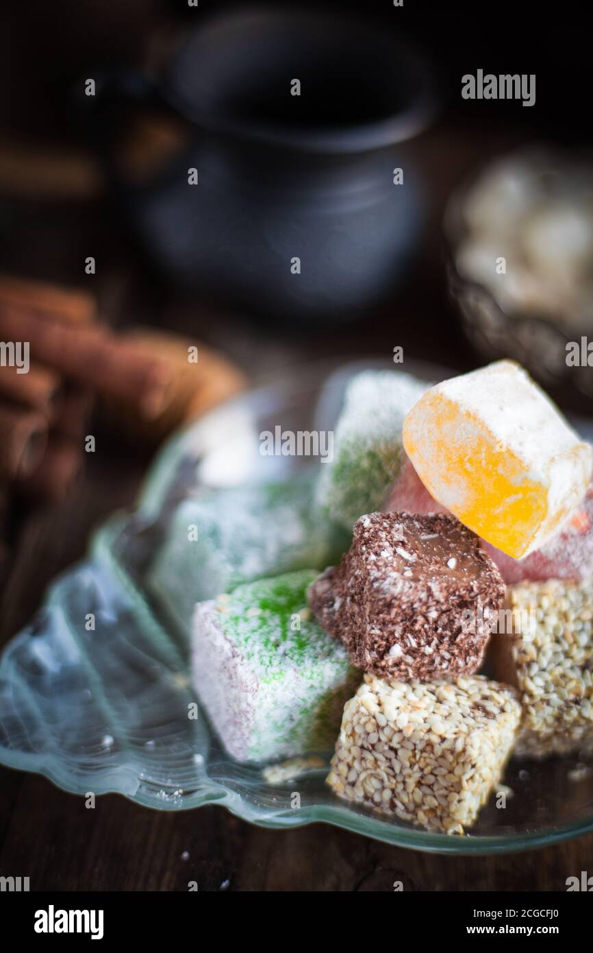 Turkish Delight - a gelatinous sweet confection traditionally made of ...
