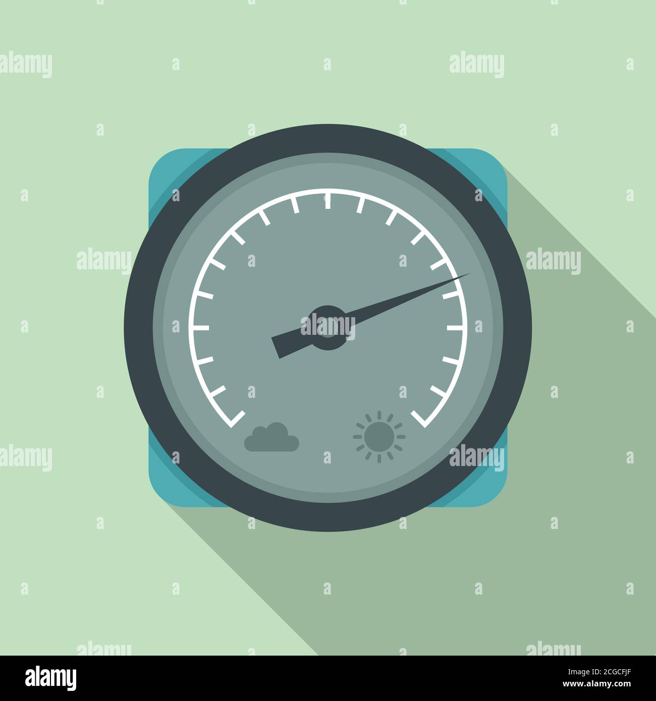 Climate barometer icon. Flat illustration of climate barometer vector ...