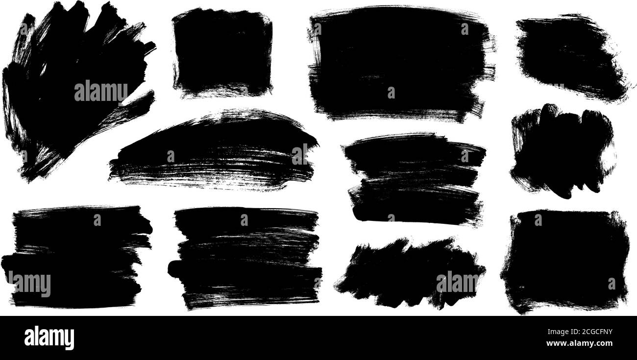 Set black rectangle shapes Stock Vector Images - Alamy
