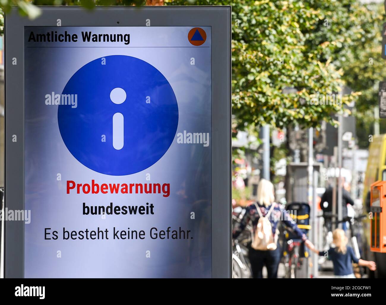 10 September 2020, Berlin: "Trial warning nationwide. There is no ...