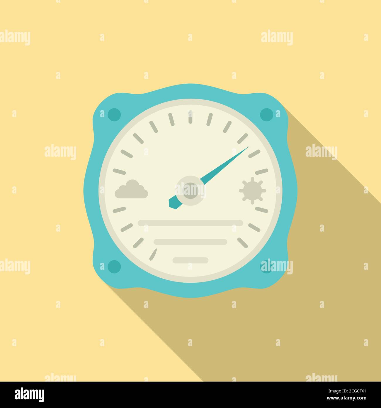 Humidity barometer icon. Flat illustration of humidity barometer vector ...