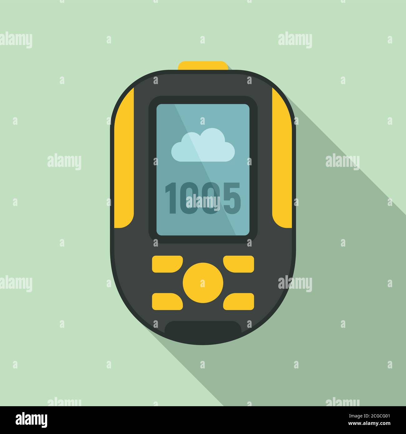 Modern barometer icon. Flat illustration of modern barometer vector ...