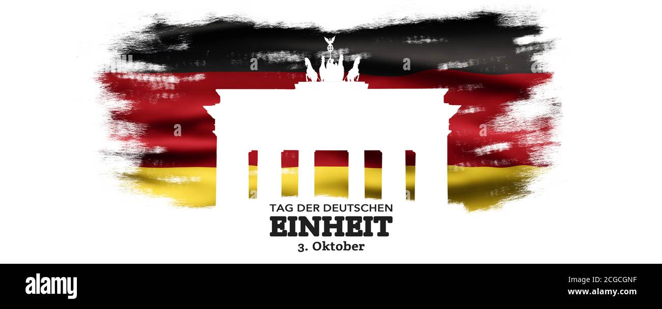 Germany National Holiday. German flag with white background ...