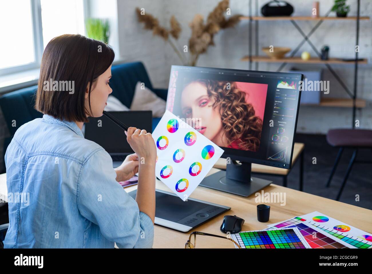 Graphic Designer At Work Office