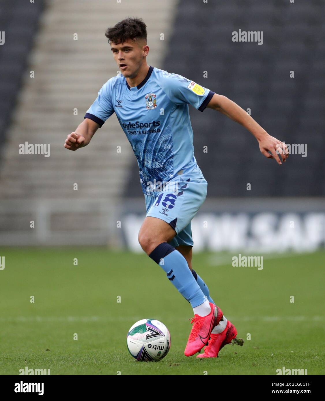 Coventry City's Ryan Giles in action during the Carabao Cup first round ...