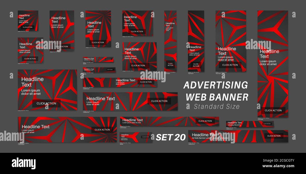 Vector ad Web Banners. Design a standard size template for business and advertising Stock Vector ...