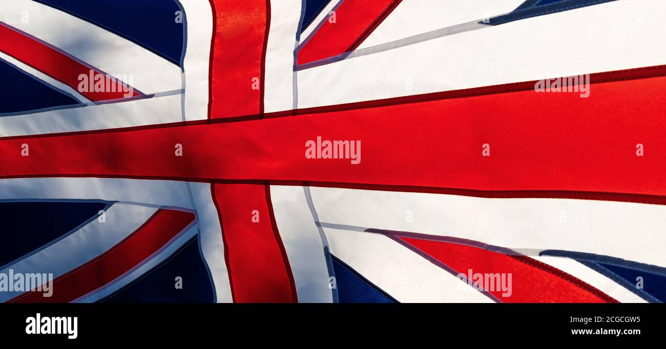 Great Britain National Day. National flag with sun in the background ...