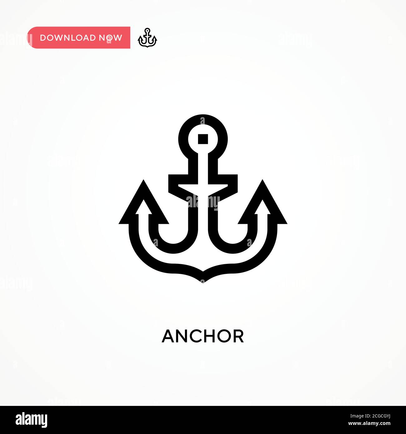 Anchor Simple vector icon. Modern, simple flat vector illustration for ...