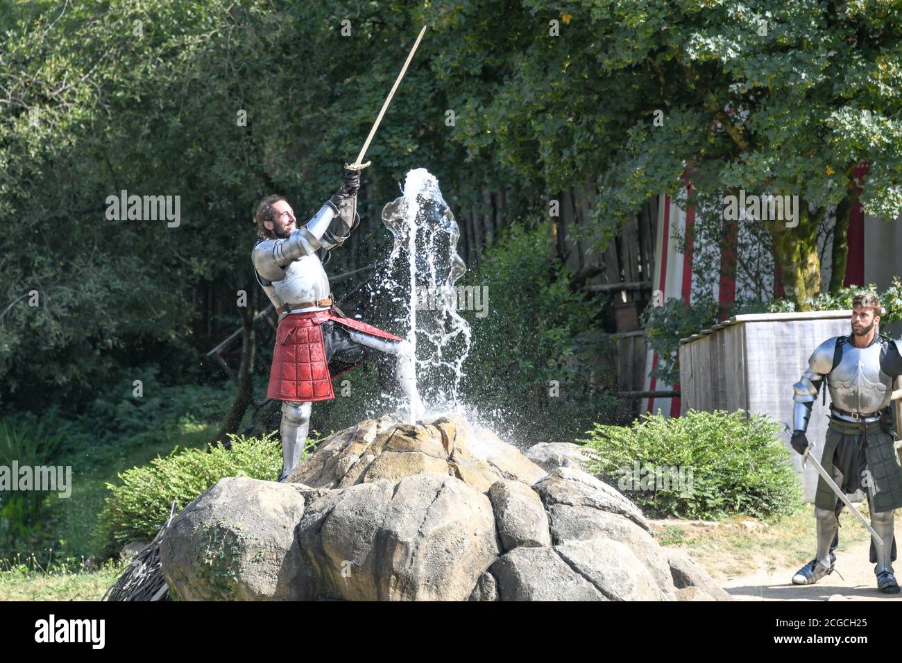 Puy Du Fou, France. 23 July 2020. Knight of the Round Table (Les ...
