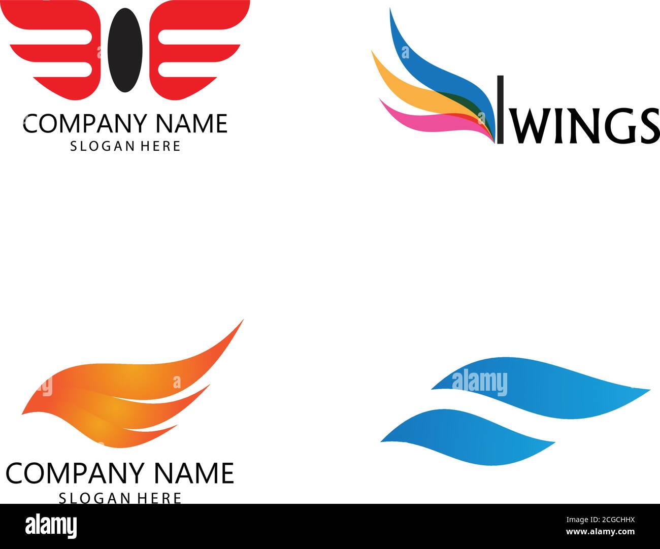 wing logo symbol professional vector designerillustration Stock Vector ...