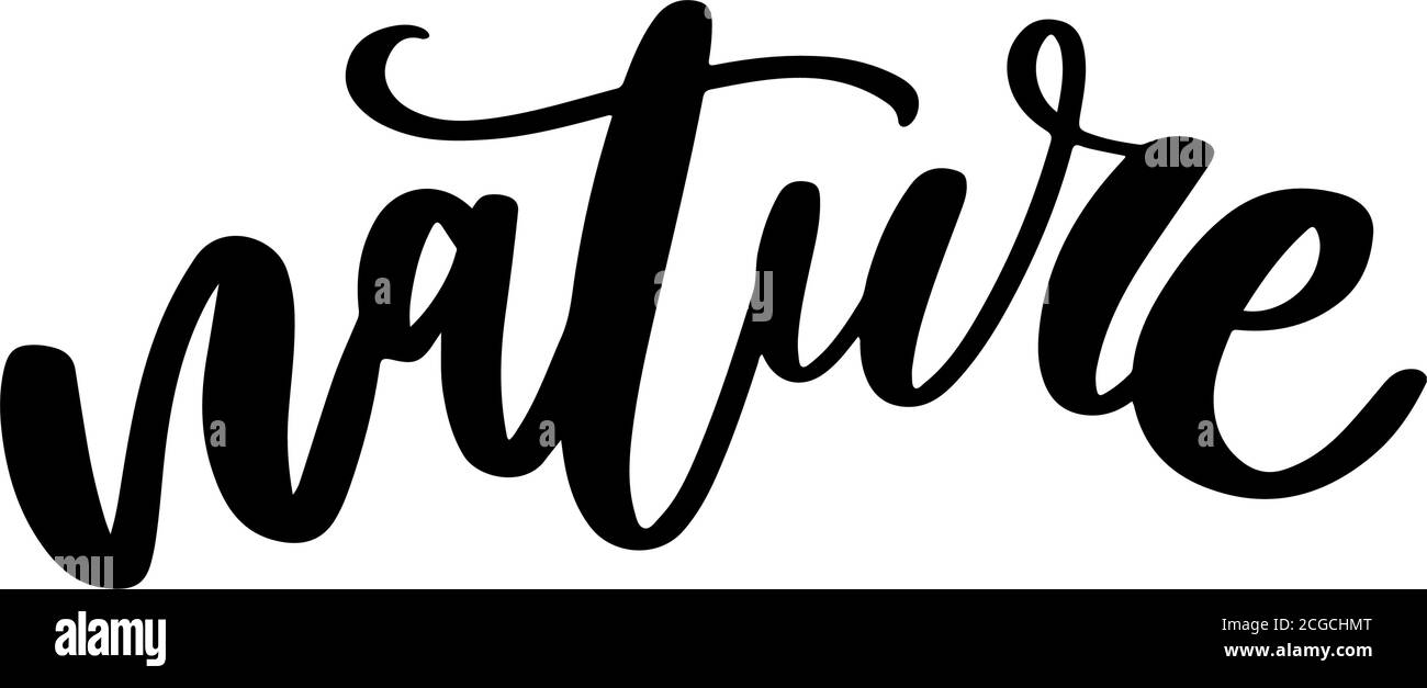 Natural product sticker - handwritten modern calligraphy on grunge ...