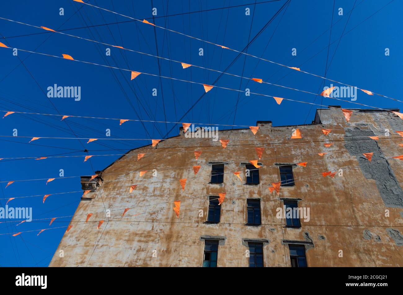 Triangular flags hi-res stock photography and images - Alamy