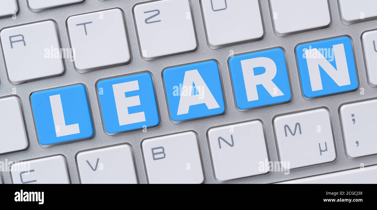 A computer keyboard with the word Learn Stock Photo - Alamy