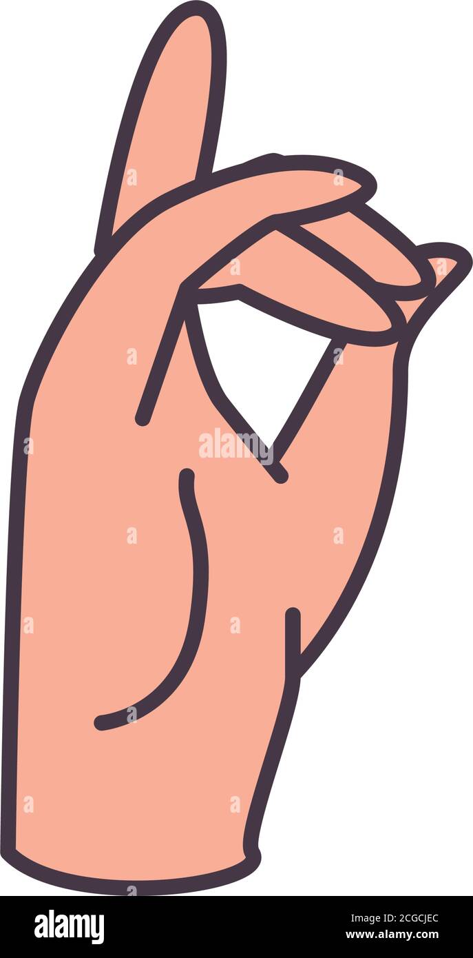 Hand sign language alphabet d Cut Out Stock Images & Pictures - Alamy