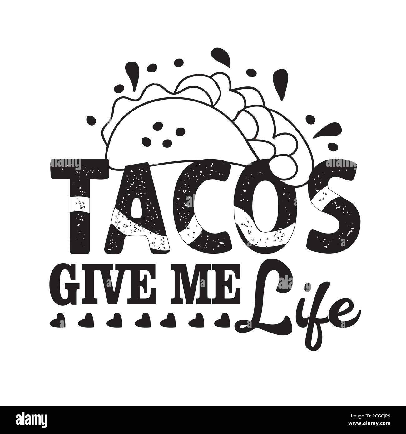 Taco t shirt vector hi-res stock photography and images - Alamy